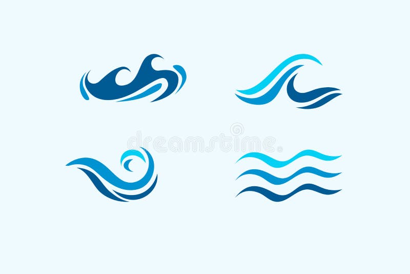 Wave Water Sea Design Logo. Simple Element. Vector Illustration Stock ...