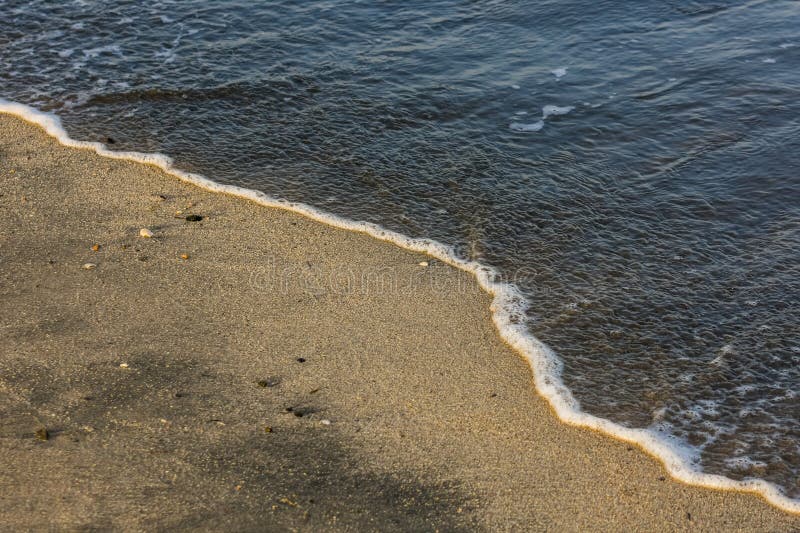 Wave with White Foam at the Sandy Beach in Egypt Stock Photo - Image of ...