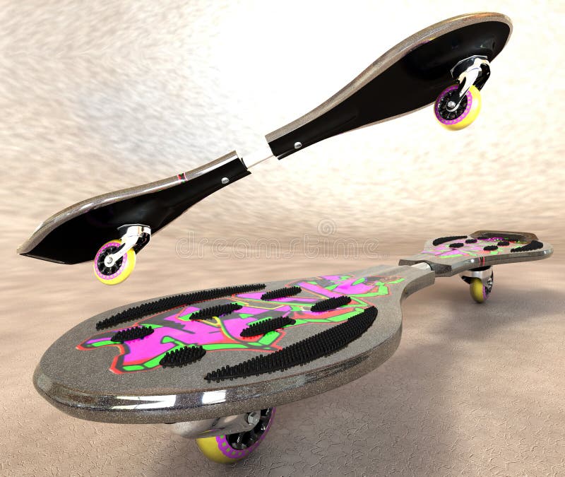 Waveboard stock illustration. Illustration of motion - 18449208