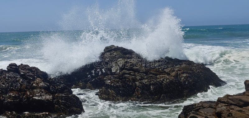Wave breaker stock photo. Image of pacific, ocean, rocks - 230242670