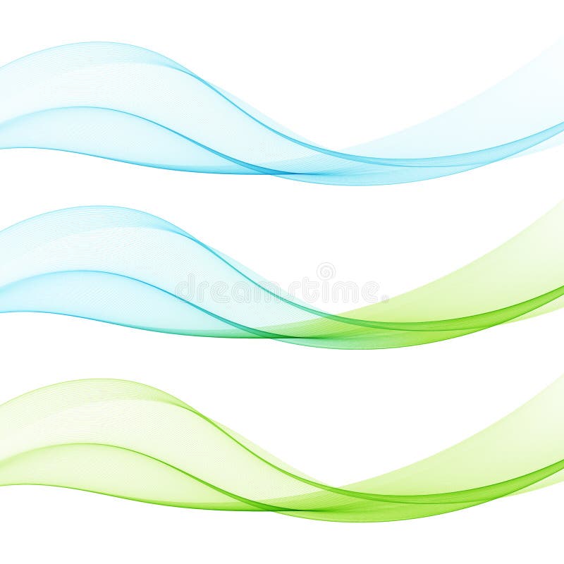 Waved Design Element Abstract Color Wave Blue and Green Stock Vector ...
