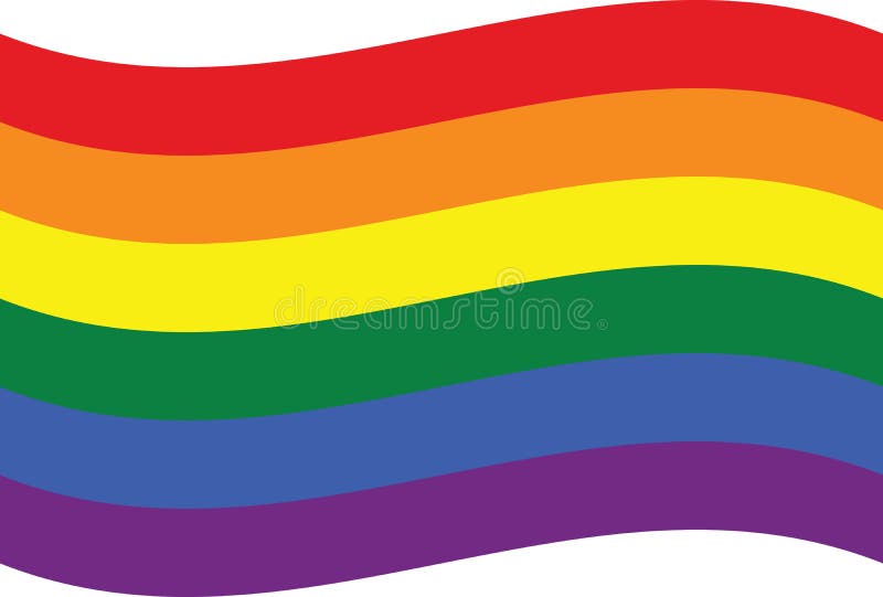 Waved LGBT Pride Flag - Illustration Stock Vector - Illustration of ...