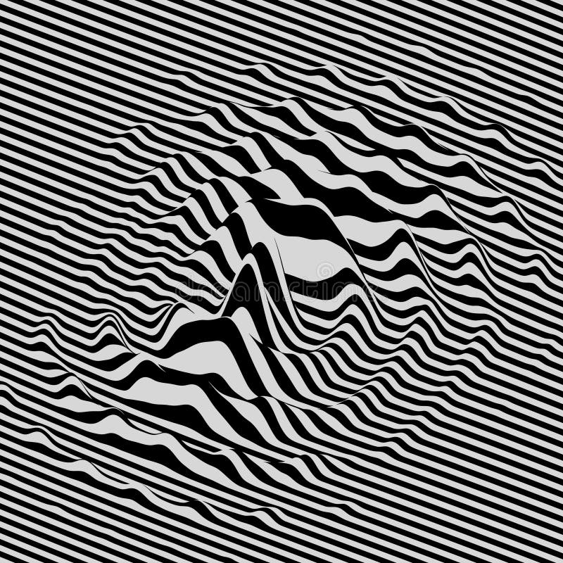 Waveform Background. Dynamic Visual Effect. Surface Distortion. Pattern ...