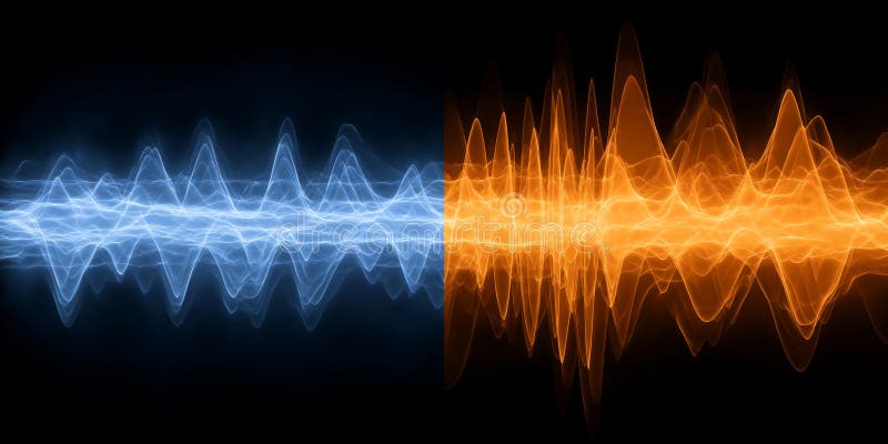 Waveform Comparison stock photo. Image of waveforms - 385013608