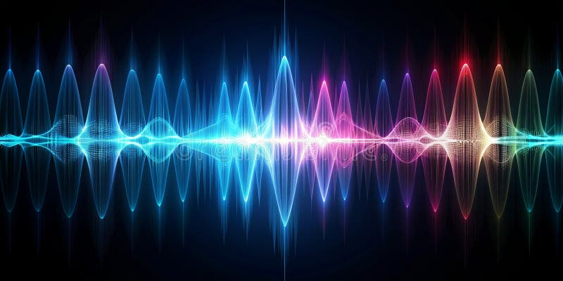 Waveform Conversations Abstract Art AI-Generated Content Stock ...