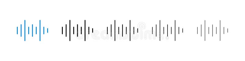 Waveform Icon Isolated on White Background Stock Illustration ...