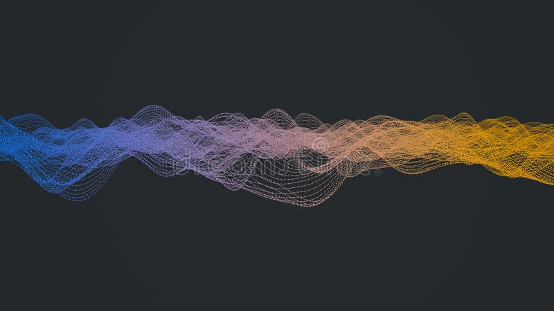 Moving and Progressing Waveform of Joined Dots Stock Illustration ...