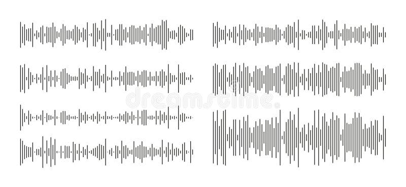 Waveform Patterns. Audio Chat Speech. Equalizer Interface Signs. Voice ...
