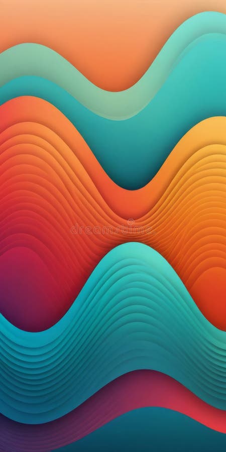 Waveform Shapes in Aqua and Red Stock Photo - Image of style ...