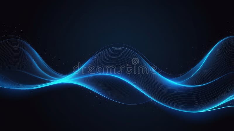 Waveform Smooth Curved Lines Abstract Design Element Technological ...