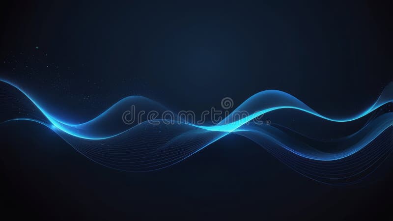 Waveform Smooth Curved Lines Abstract Design Element Technological ...