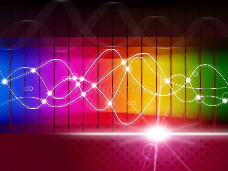 Waveform Spectrum Represents Color Guide and Abstract Stock ...