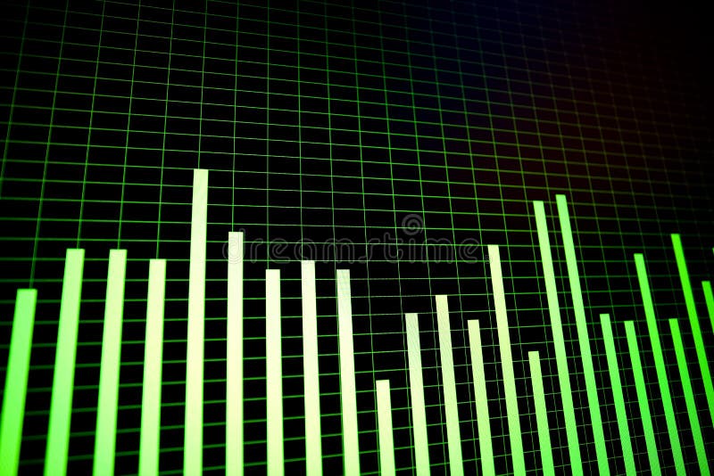 Waveforms and Spectograms on Computer Screen in Details Stock Image ...