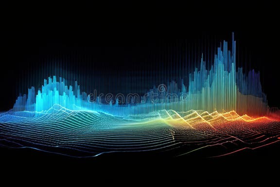 Waveforms Visual Representation of Sound Waves or Other Oscillat Stock ...