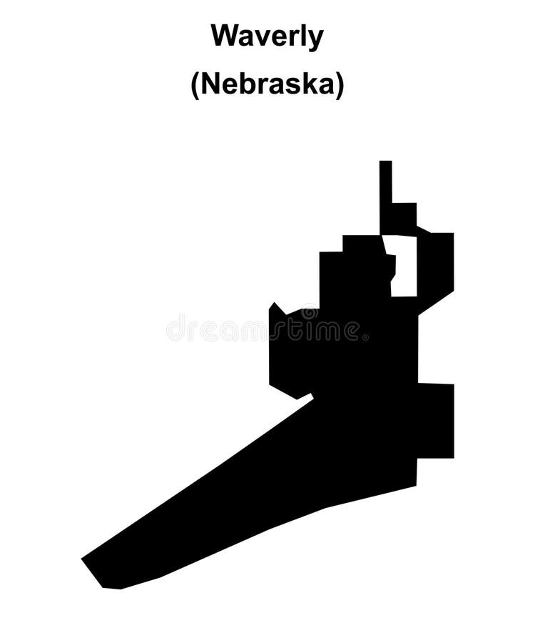 Waverly outline map stock vector. Illustration of icon - 387554319