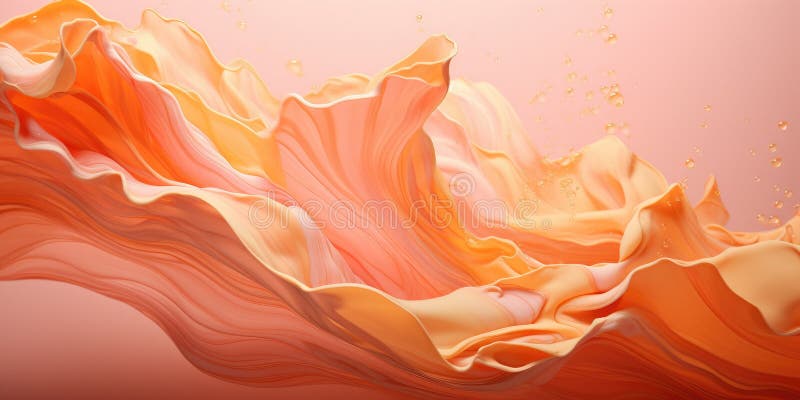 Waves of Abstract Peach Paint, Color, Splashes in 2024 Color ...