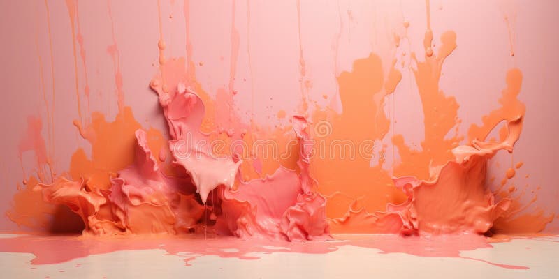 Waves of Abstract Peach Paint, Color, Splashes in 2024 Color ...
