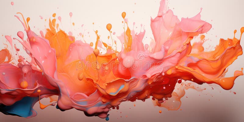 Waves of Abstract Peach Paint, Color, Splashes in 2024 Color ...