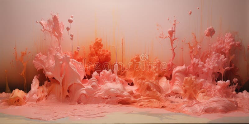 Waves of Abstract Peach Paint, Color, Splashes in 2024 Color ...