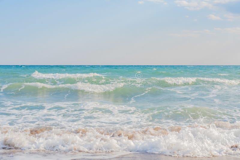 Waves of All Shades of Blue in the Midday Black Sea Stock Photo - Image ...
