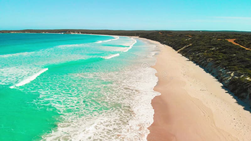 Waves Along the Beach, Aerial View Stock Footage - Video of drone ...