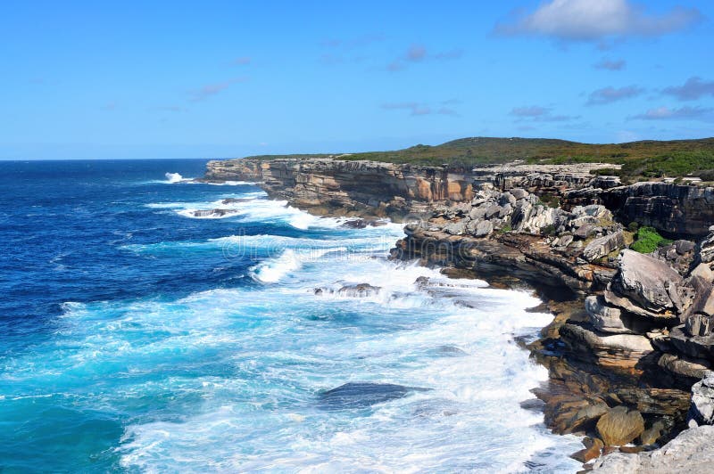 Waves Along Cape Solander Track Stock Photo - Image of natural, exotic ...