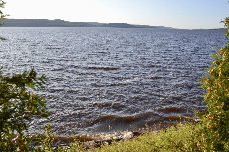 Waves Along the Shore of Lake Temiskaming Stock Image - Image of ...