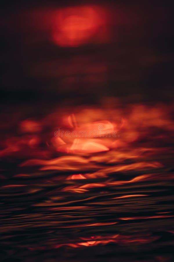 Sea on fire stock image. Image of sunlight, fire, postcard - 369312051