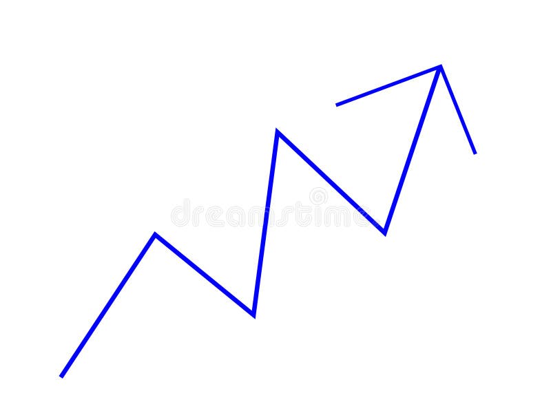 Diagonal Zigzag Line Consisting of Four Connected Segments Stock ...