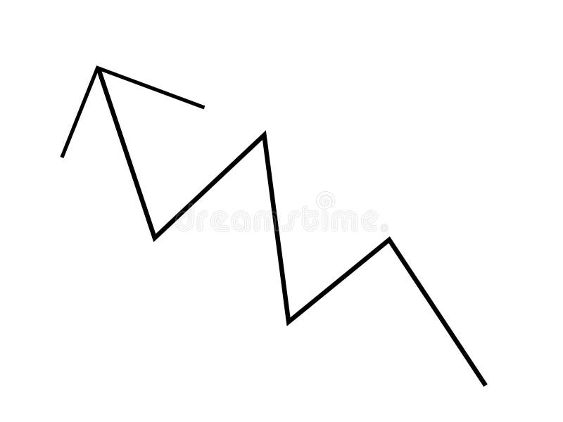 Diagonal Zigzag Line Consisting of Four Connected Segments Stock ...