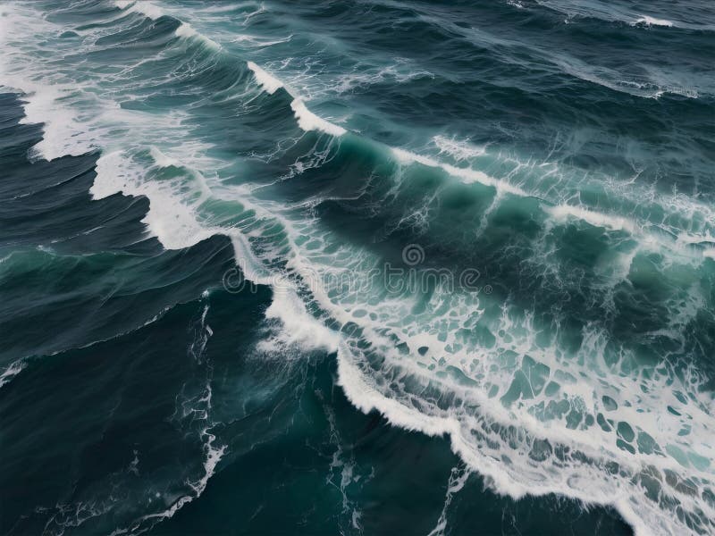 Waves in the Atlantic Ocean As a Background Stock Illustration ...