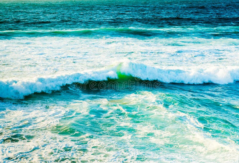 Waves of the Atlantic Ocean Stock Photo - Image of evening, seascape ...