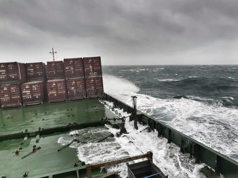 Waves in the Atlantic Ocean, Strong Wind Stock Image - Image of ...
