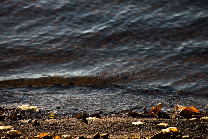 Waves in the Autumn Cold Beach Stock Image - Image of nature, freshness ...