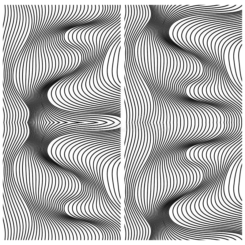Waves Background with Distortion Effect Stock Vector - Illustration of ...