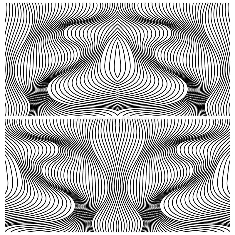 Waves Background with Distortion Effect. Stock Vector - Illustration of ...