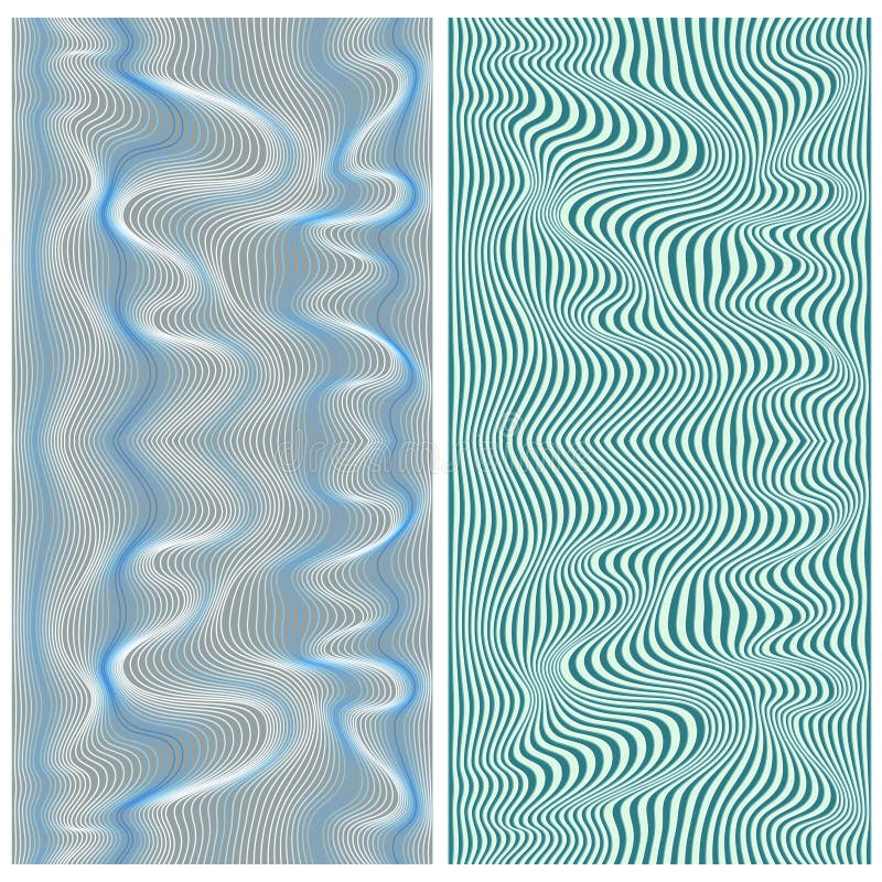 Waves Background with Distortion Effect Stock Vector - Illustration of ...
