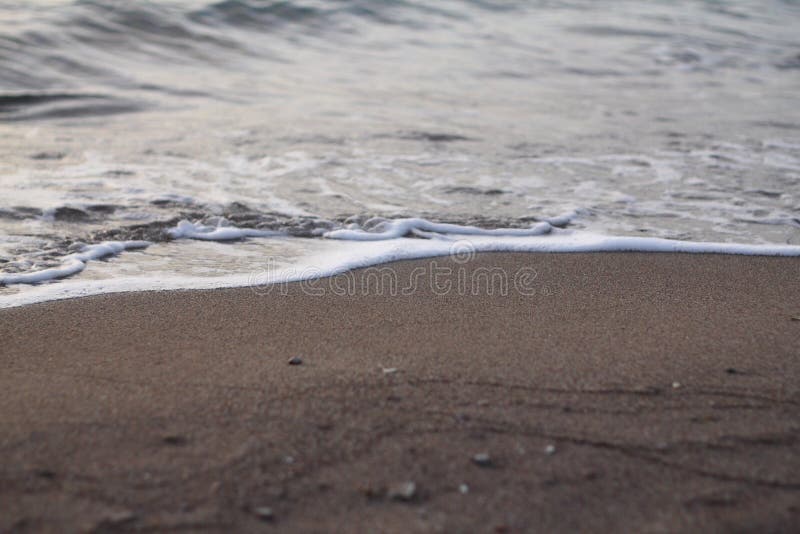 Waves on the Beach. Close Up Sea. Stock Photo - Image of snow, coast ...