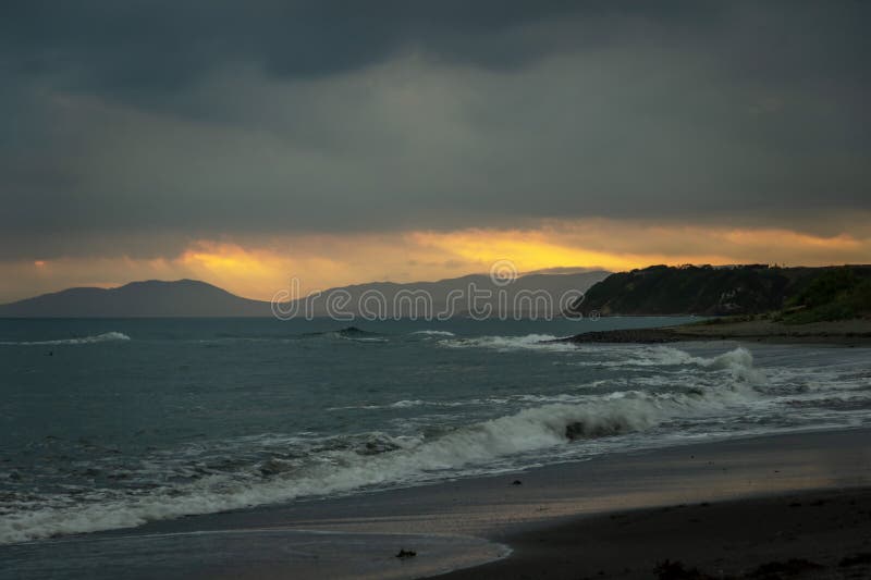 Sunset after a Rain Storm on the Plains Portrait Stock Photo - Image of ...