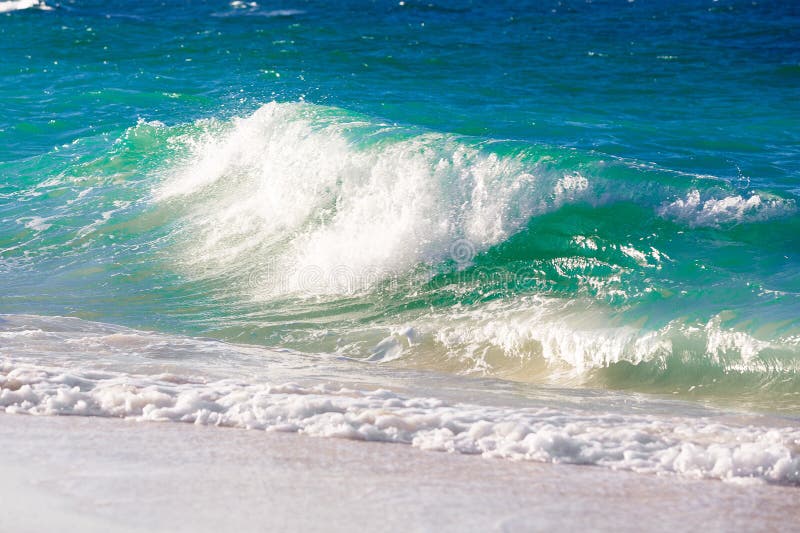 Waves on the Beach of a Tropical Sea Stock Image - Image of gale ...