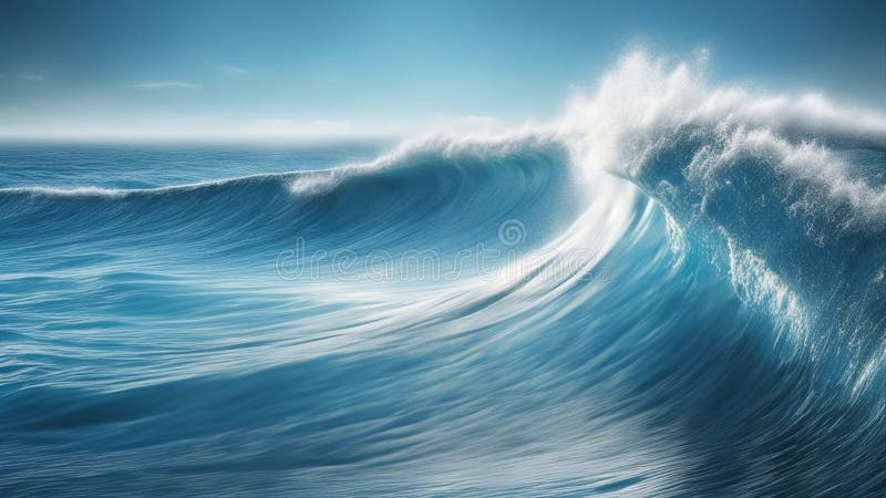 Waves on the Beach a Wave in the Ocean Stock Illustration ...