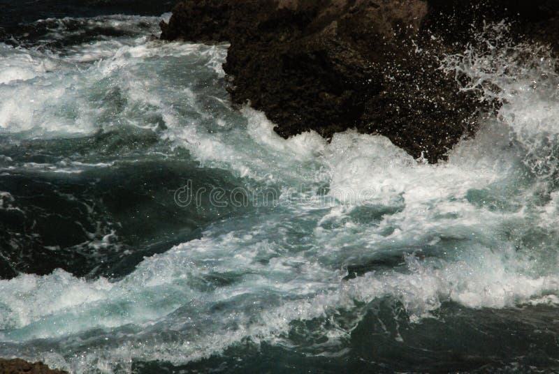 Waves Beating the Rocks on a Cliff Stock Image - Image of rocks, cliff ...