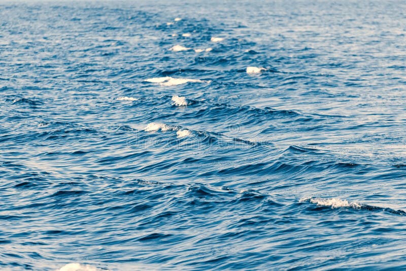 Waves Behind a Boat, Patterns Stock Photo - Image of blue, fast: 341773034