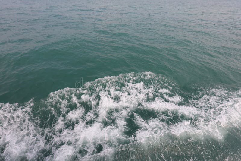 Waves Behind the Boat that Was Sailing on the Sea. 16 March 2021 ...