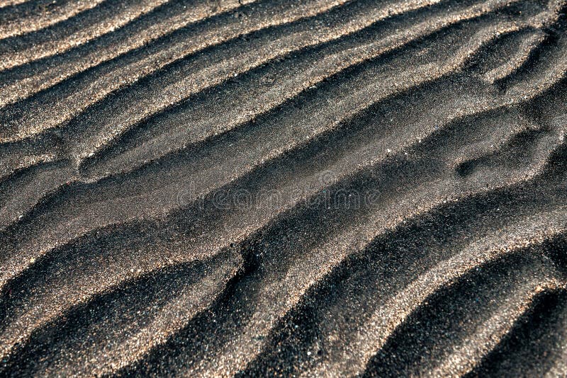 Waves of Black Sand Texture Stock Image - Image of meditation, soil ...