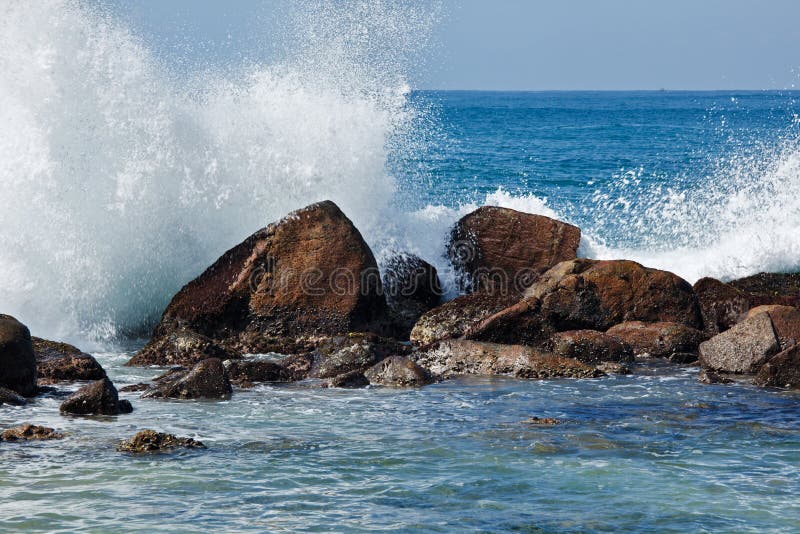 Waves breaking stock photo. Image of stones, breaking - 13128916