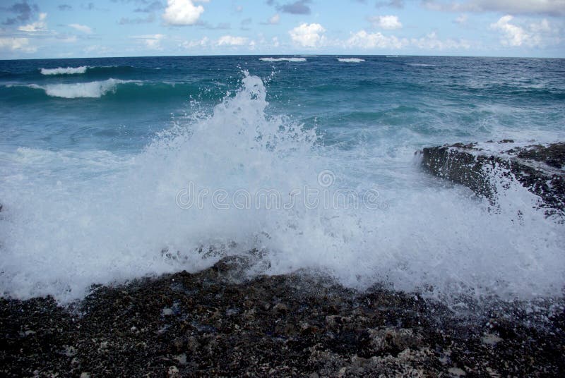 Waves breaking on beach stock photo. Image of nature, details - 6540858
