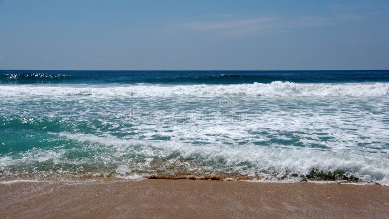 Waves Breaking on a Beach in Mexico Stock Image - Image of oaxaca ...