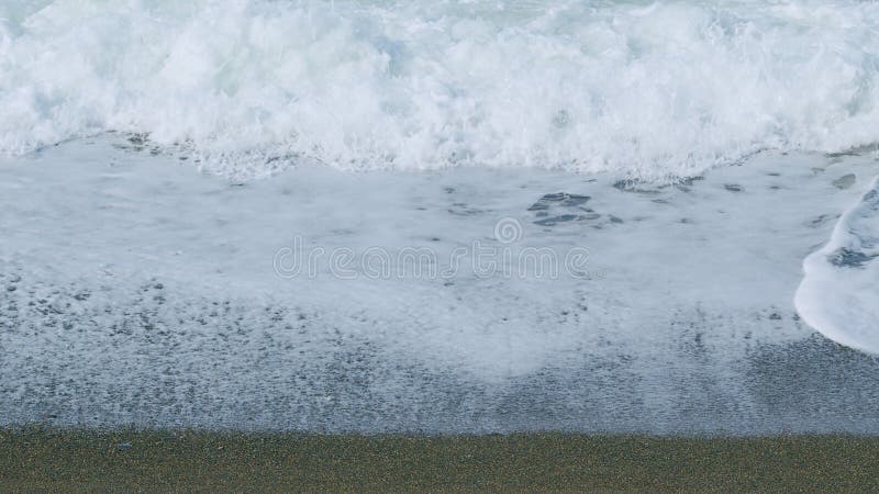 Waves Breaking on the Beach of Sand Surf on the Beach. Waves Washing ...