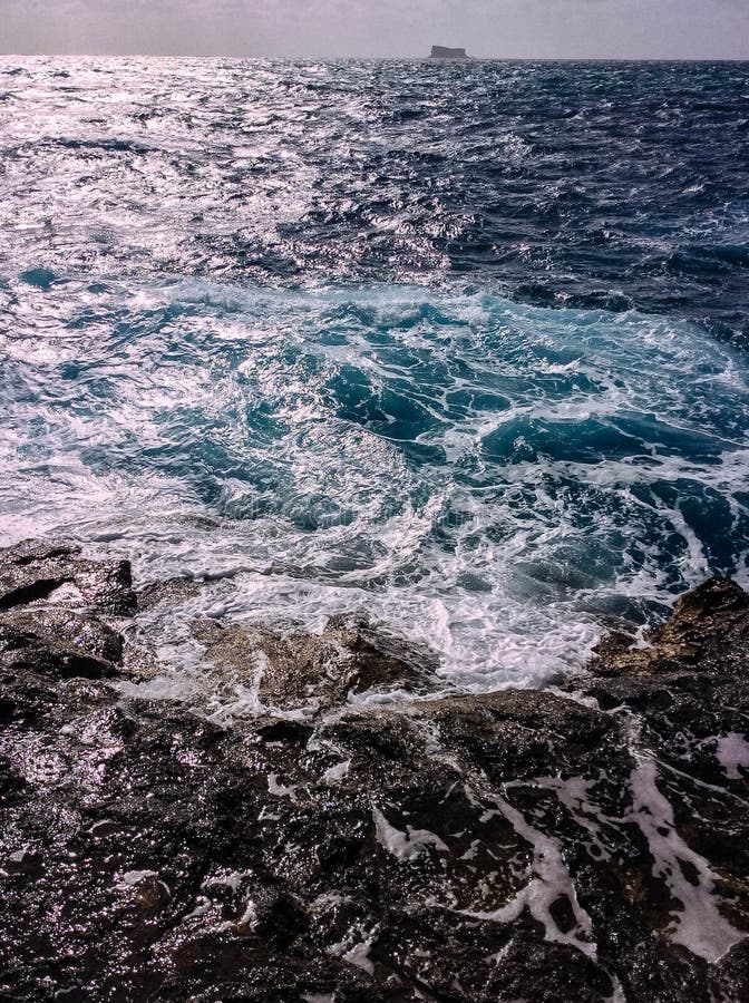 Breaking Waves on the Rocky Coast of the Black Sea Stock Photo - Image ...